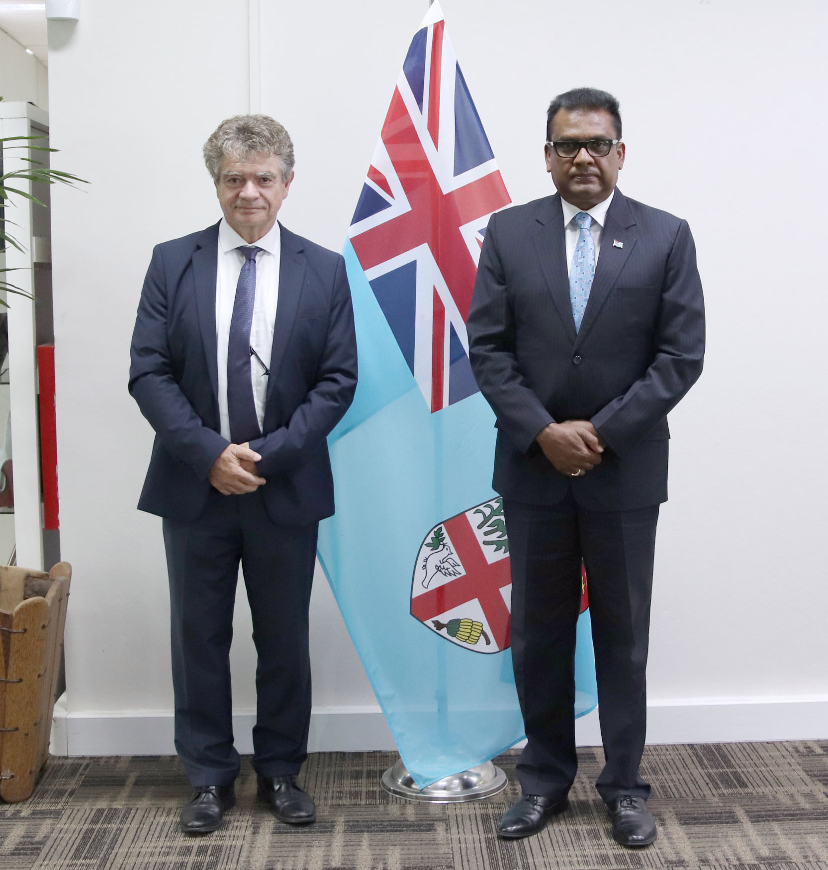 PS Karan Receives Courtesy Call from Belgium's New Ambassador to Fiji ...