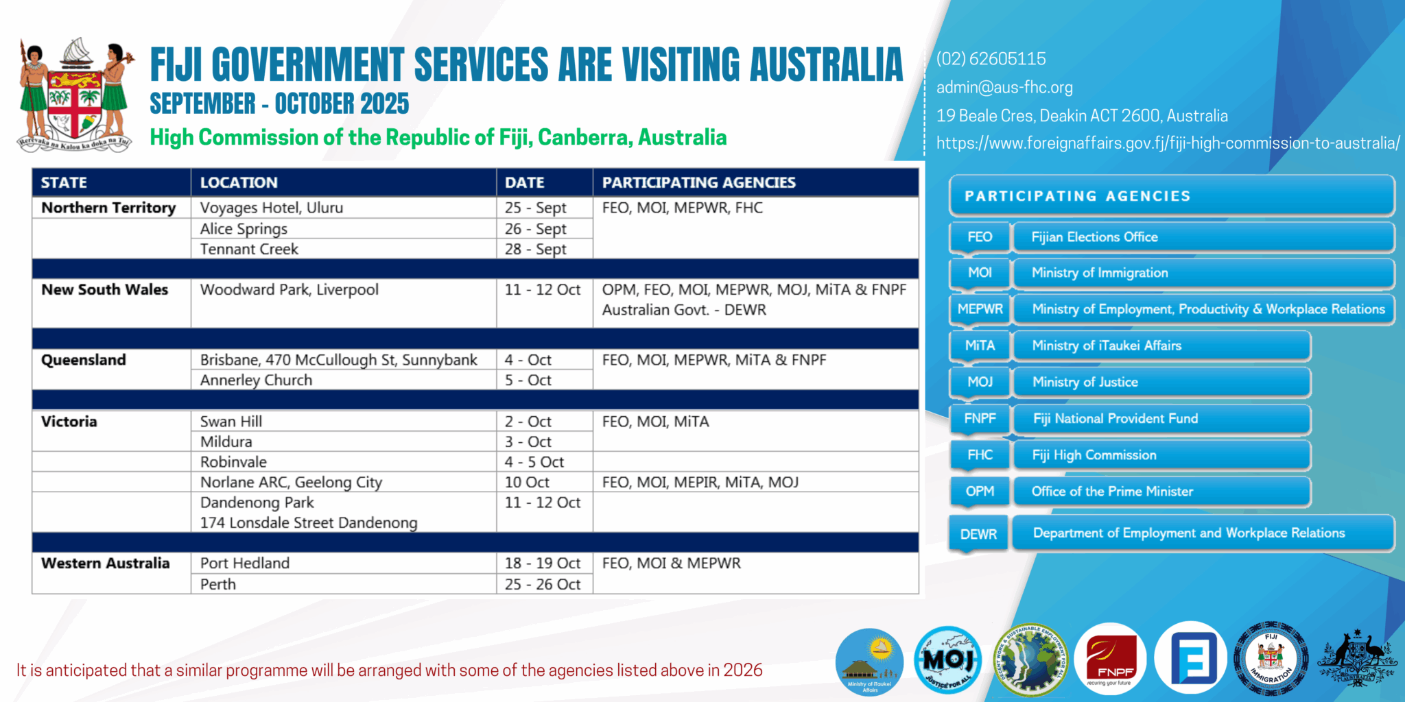 Fiji High Commission to Australia - Ministry of Foreign Affairs